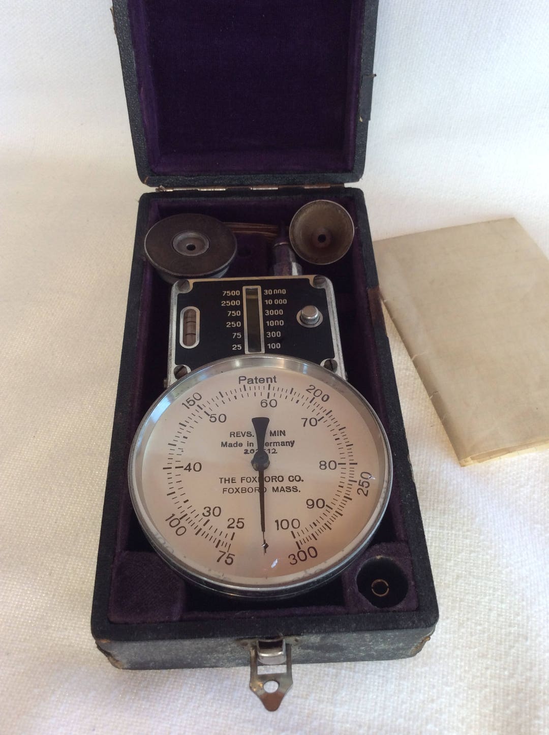Vintage German Tachometer Foxboro Co Mass Precision Instrument W Case ...