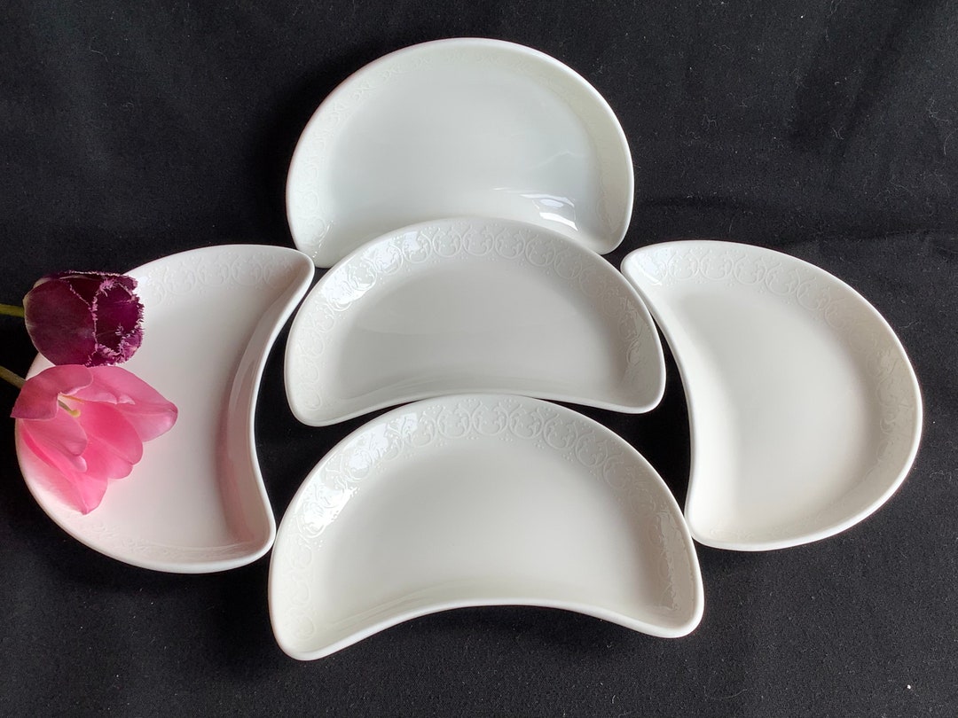 5 Royal Doulton Half Moon Side Plate Moon Crescent Salad Bone Dish Bone ...