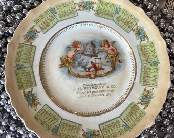 Antique Calendar Plate | Etsy