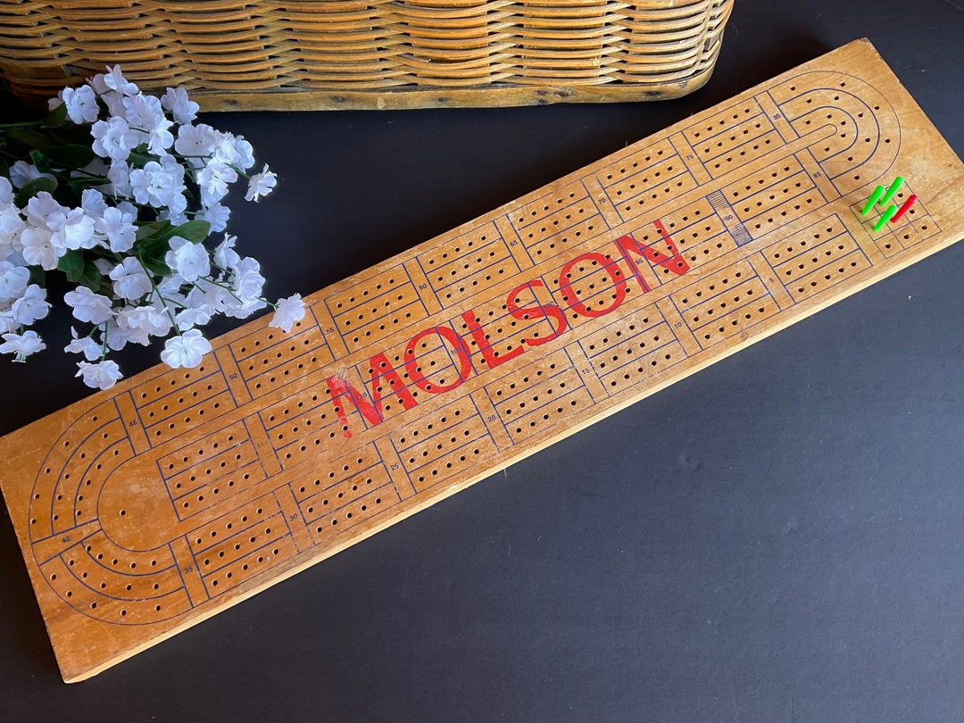 Large Wooden Cribbage Game Board Molson Canadian Brewery Tavern Pub Bar ...
