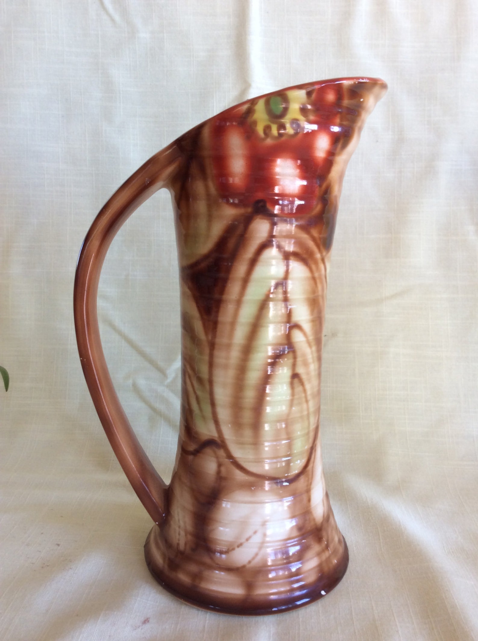 Vintage Art Deco Beswick Pottery Pitcher 1928 Poppy Flower - Etsy