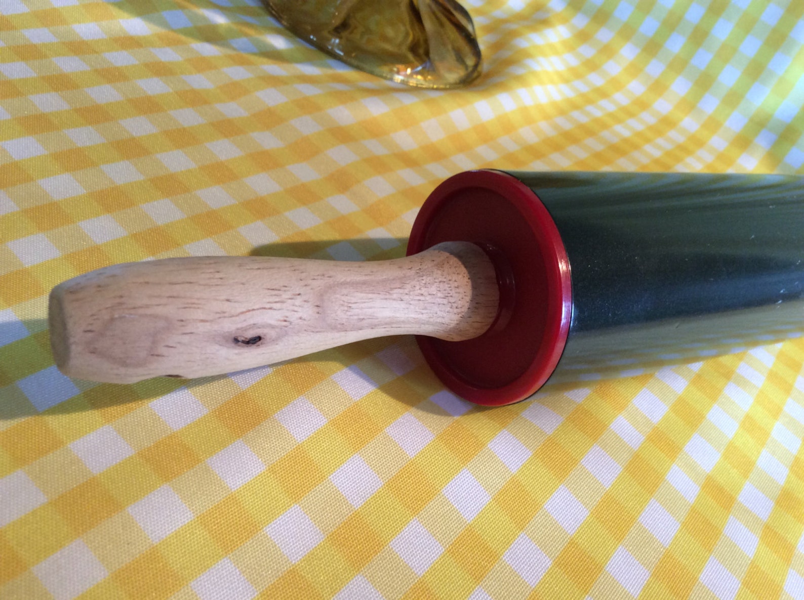 Vintage Rolling Pin Retro Black Red Plastic Kitchen Classic - Etsy