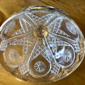 Victorian EAPG Dome Lid Butter Dish Star Pattern Cheese Dish Superb ...