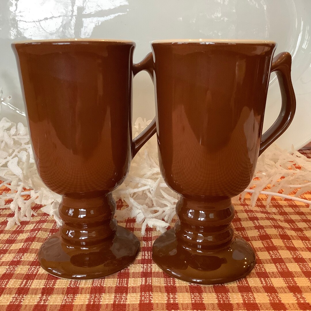 Pair Mid Century Hall Ceramic Pottery Pedestal Coffee Mugs - Etsy