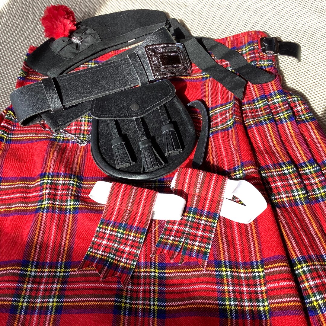 Authentic Scottish Plaid Kilt Macdonald Clan Highland Bagpiper Man ...