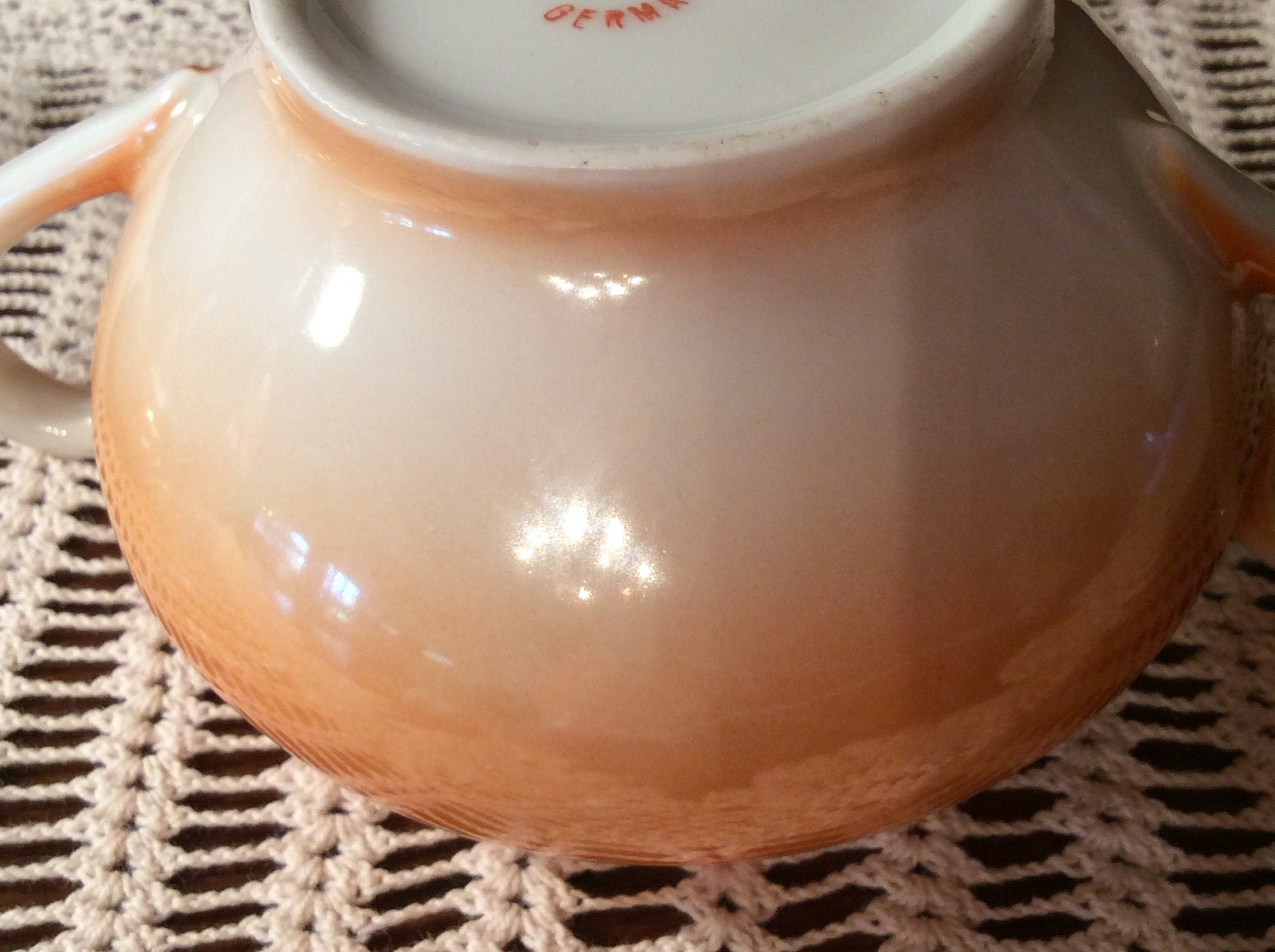 Antique Germany Lusterware Sugar Dish With Lid Transferware - Etsy