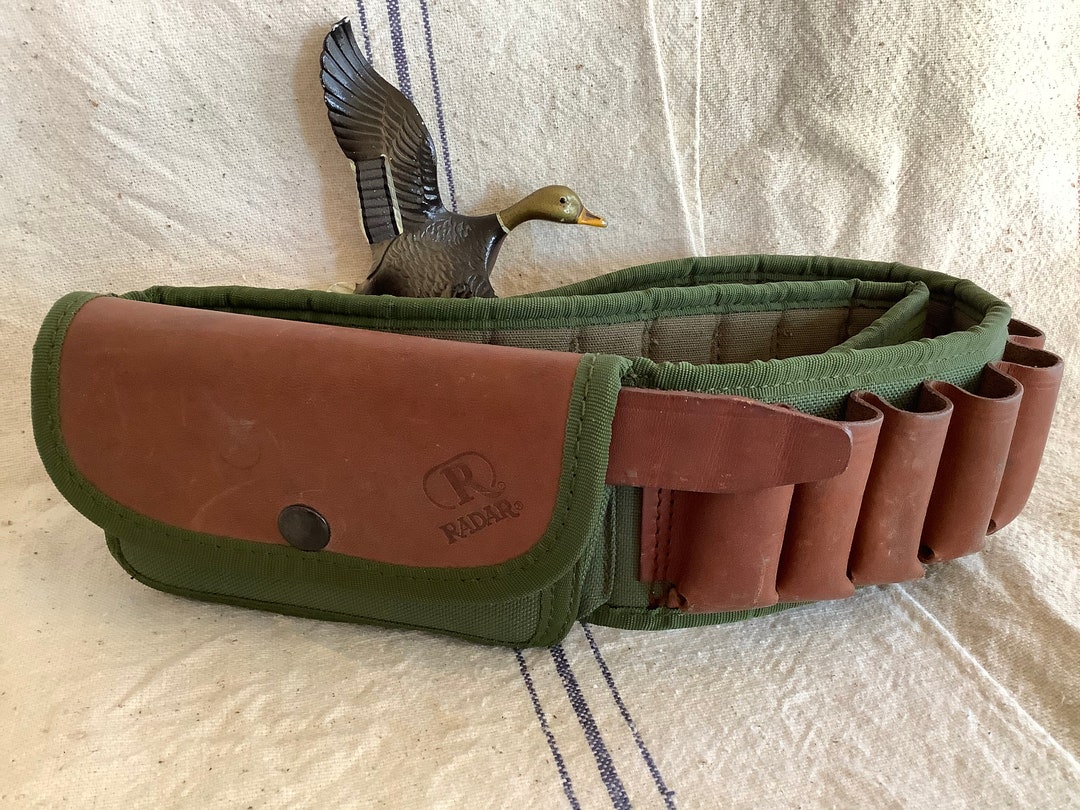 Vintage Radar Hunting Ammunition Leather Belt Cartridge Holster and ...