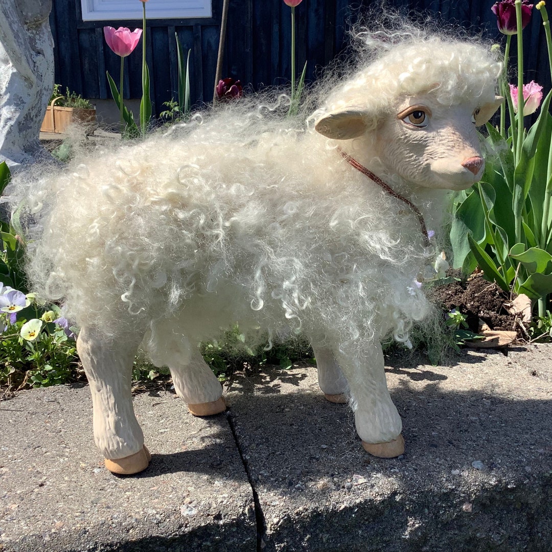 Large 12 Nativity Animal Lamb Christmas Ceramic Statue Church Figurine ...