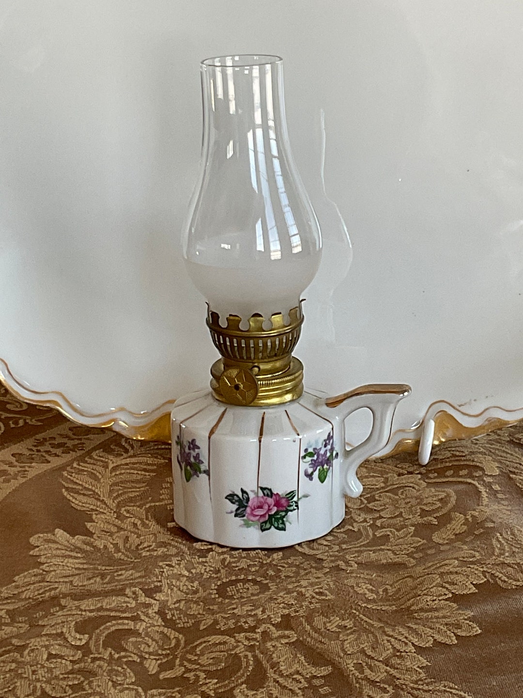 Miniature Oil Lamp Ceramic Mini Lamp Display Collectible Giftcraft ...
