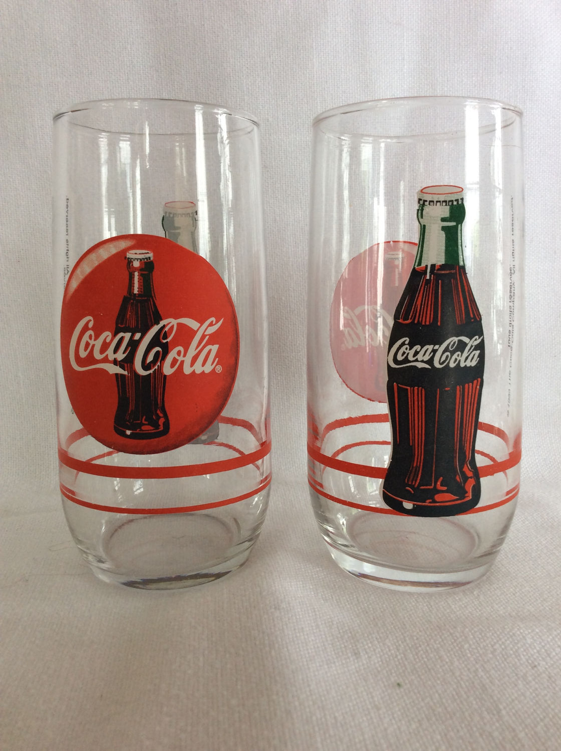 Vintage choice Coca Cola or 7 UP advertising soda pop tumbler | Etsy
