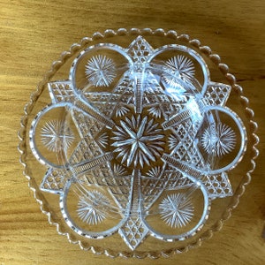 Victorian EAPG Dome Lid Butter Dish Star Pattern Cheese Dish Superb ...