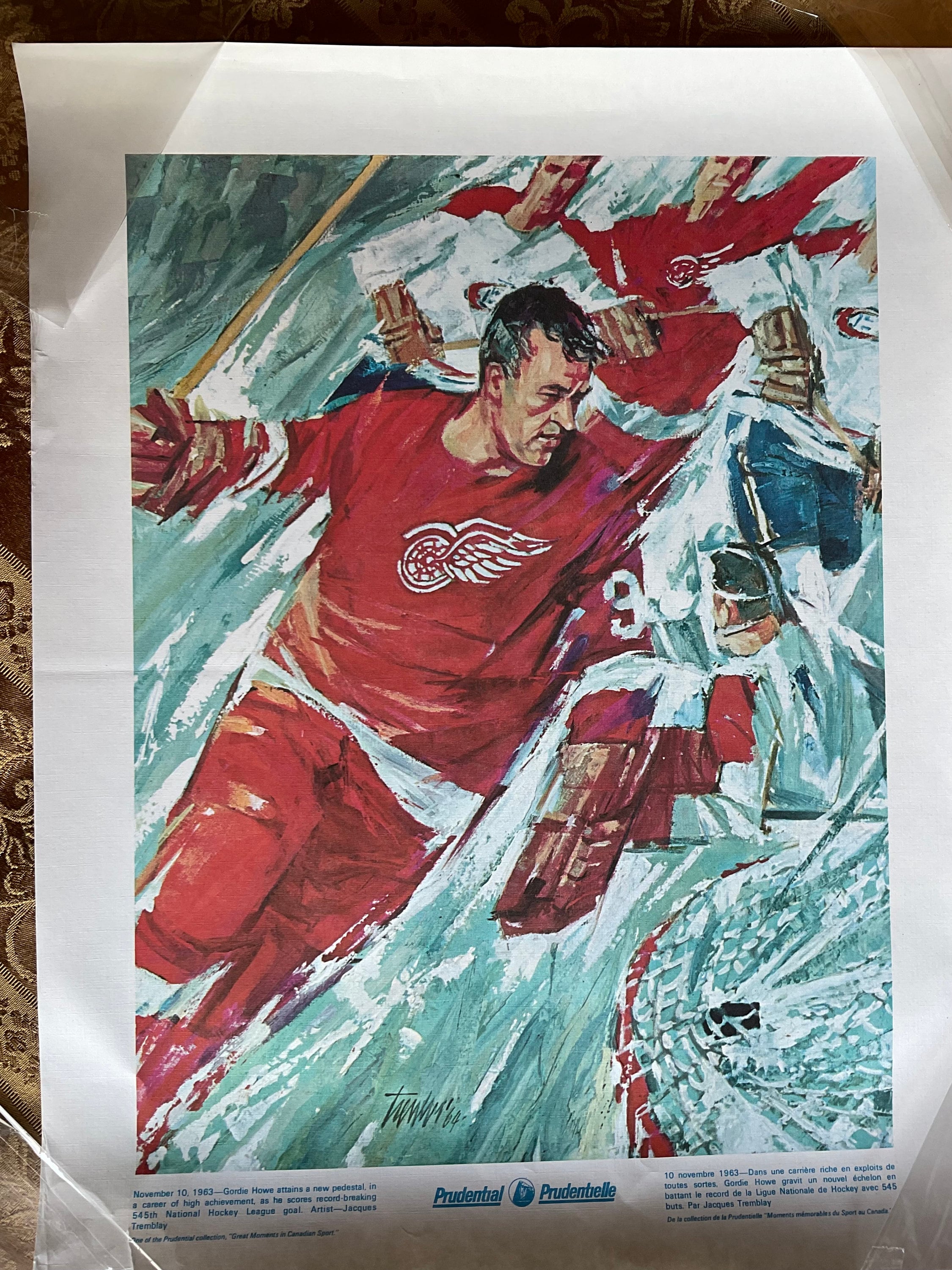 Red Wings Gordie Howe Poster