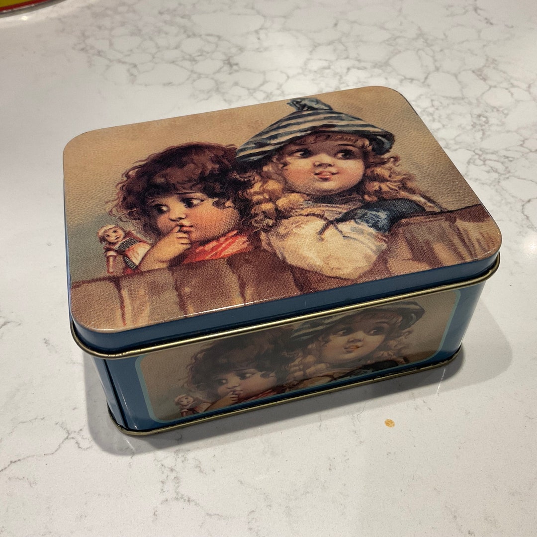 Sisters Tin Can Candy Box Girl Printed Container Storage - Etsy