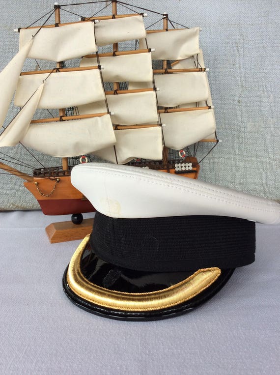 Vintage ship captain hat Royal Canadian Navy size 7 | Etsy