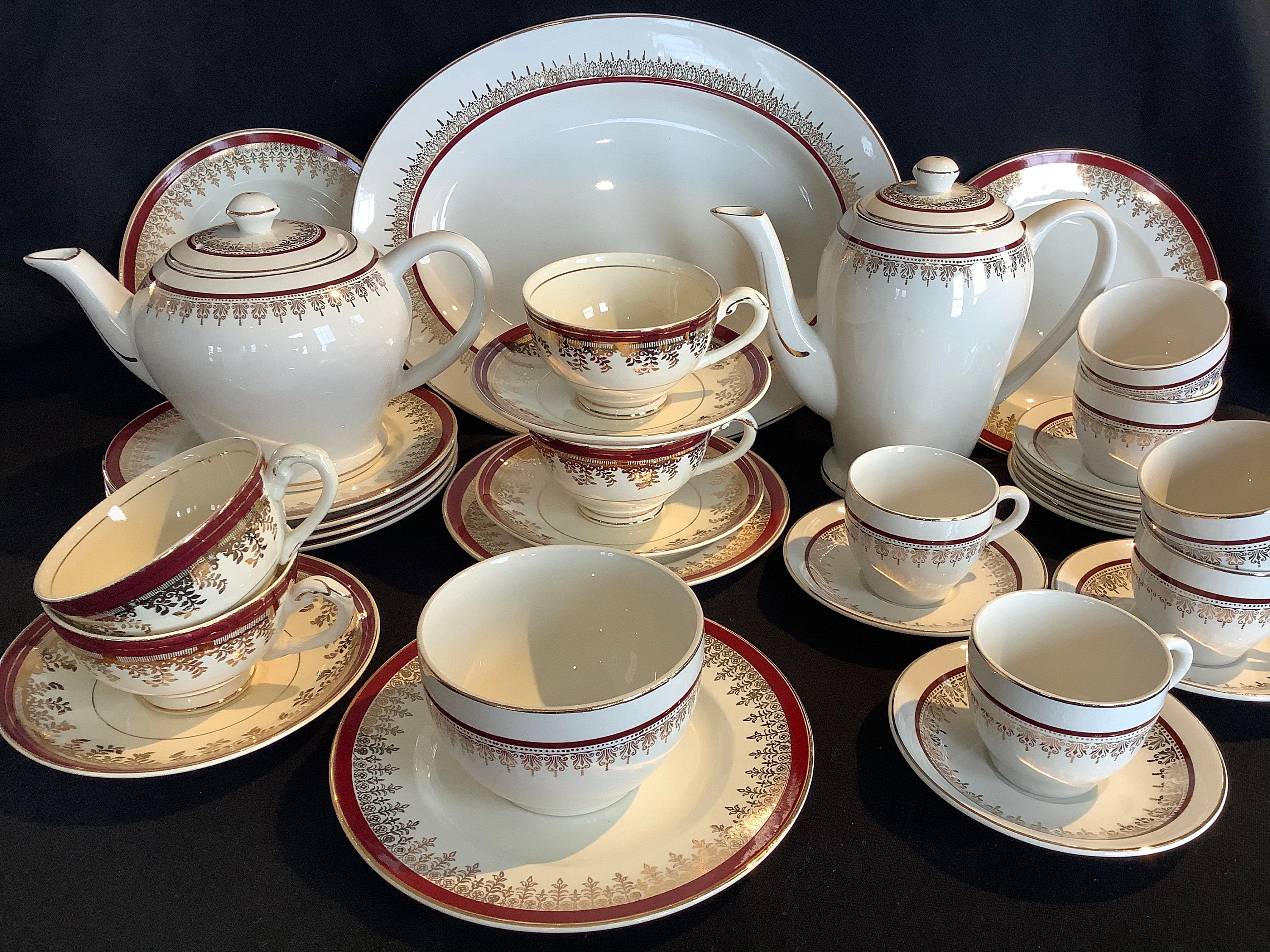 Myott Royalty Tea Set Meakin Barratts Oval Plate Dessert or | Etsy