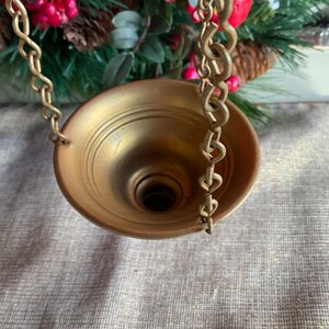 Small Antique Sanctuary Hanging Lantern Red Glass Liturgical Church ...