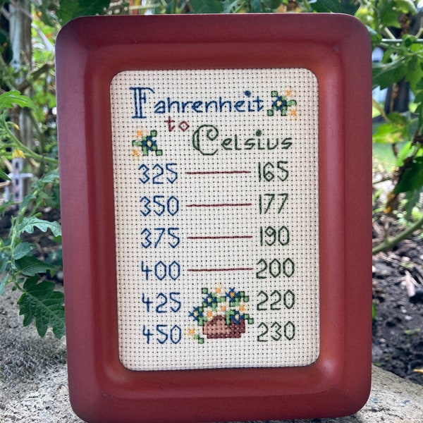 Temperature Celsius Cross Stitch - Etsy