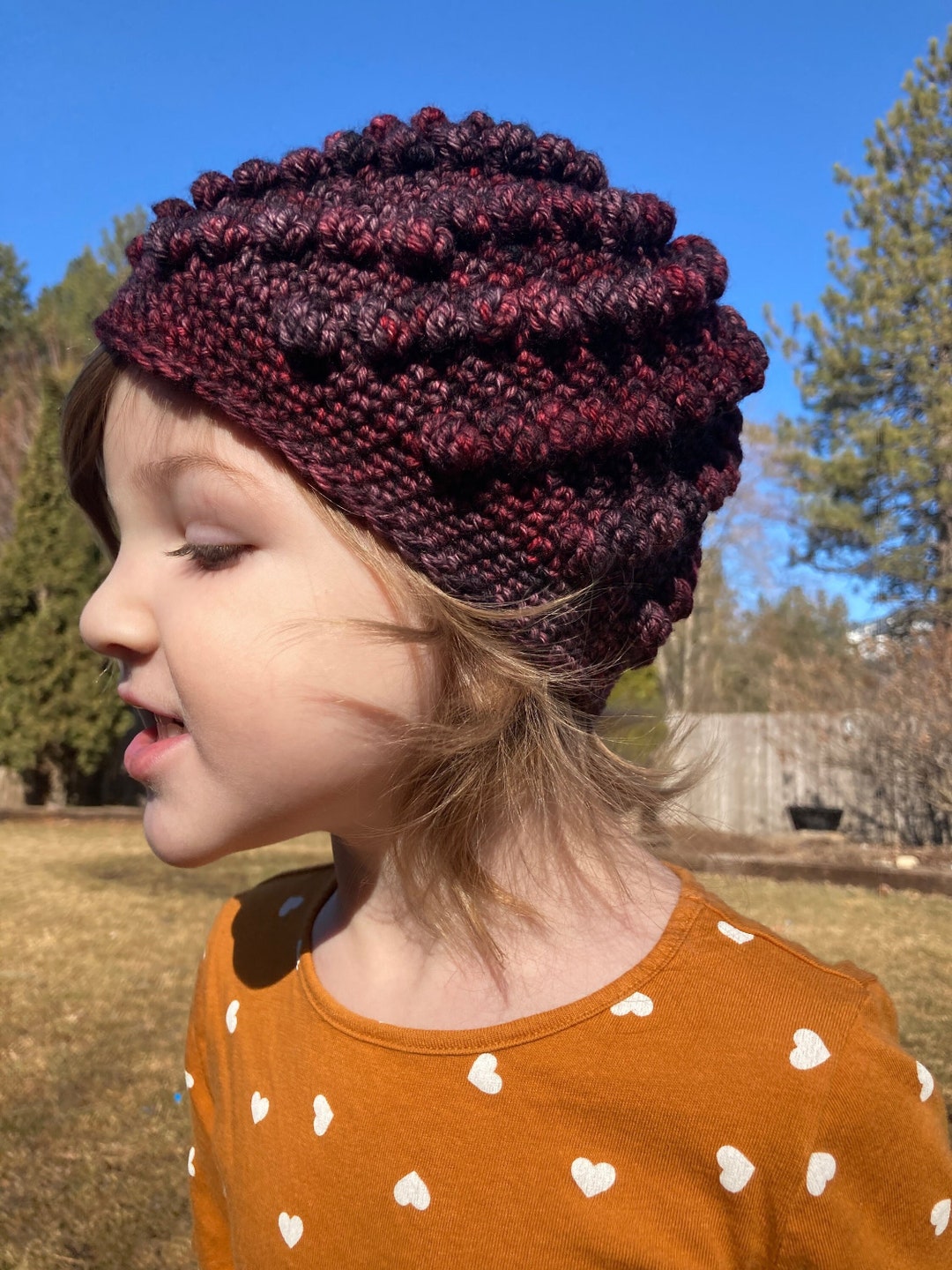 Bobble Swirl Hat Crochet Pattern: Easy Beginner Beanie (PDF) - Etsy