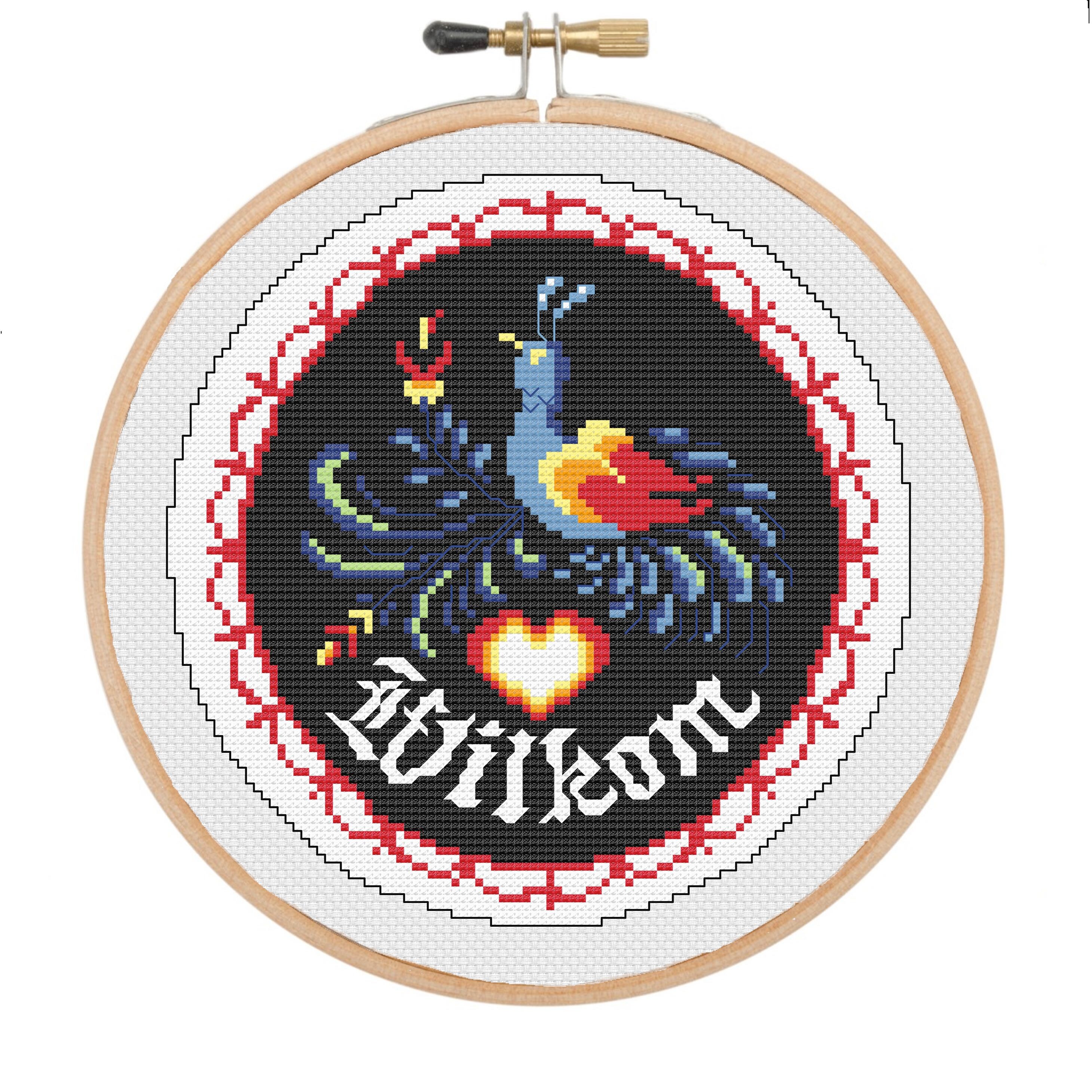 Cross Stitch Pattern Dutch Folk Art Hex Sign, Welcome Wilkom Sign ...