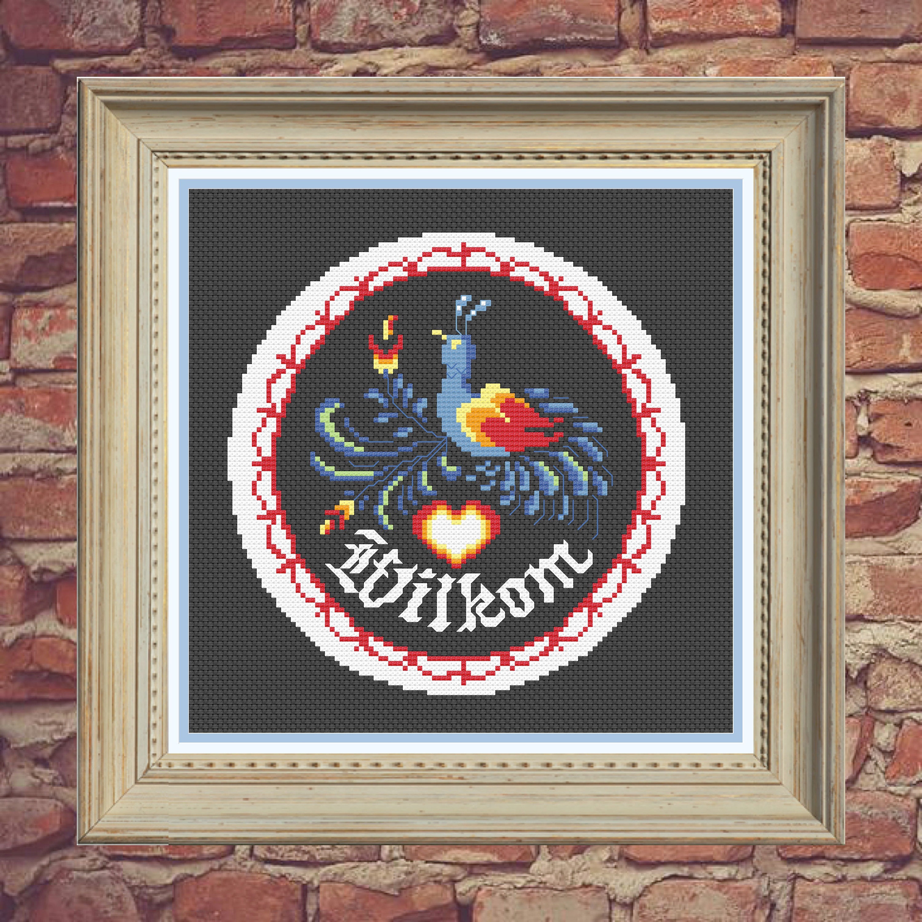 Cross Stitch Pattern Dutch Hex Sign, Welcome Wilkom Sign, Pennsylvania ...