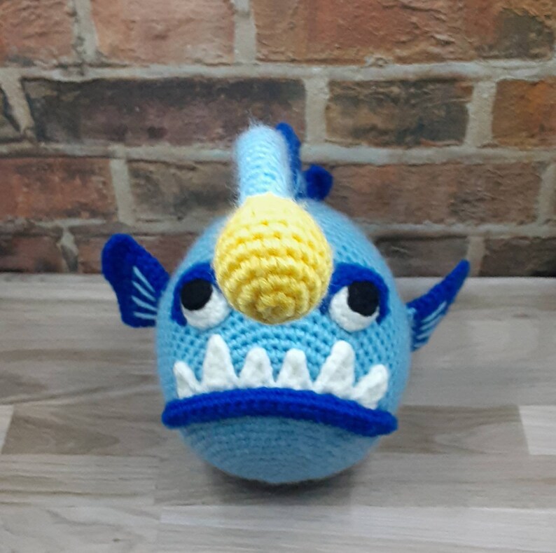 Angler Fish Large Crochet Stuffed Amigurumi Plushie - Etsy
