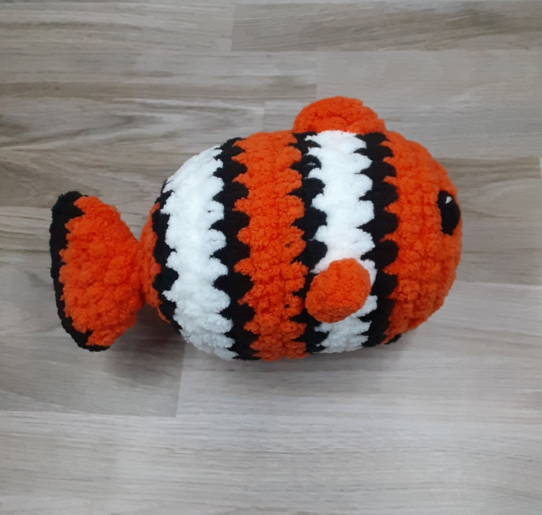 Clownfish Crochet Amigurumi Stuffed Plush Fish Toy - Etsy