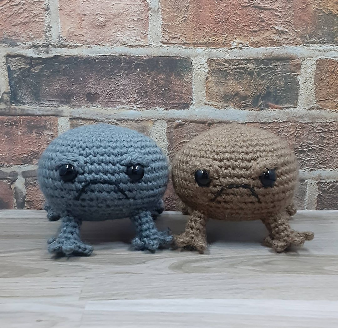 Angry Black and Desert Rain Frogs Crochet Made to Order Stuffed ...