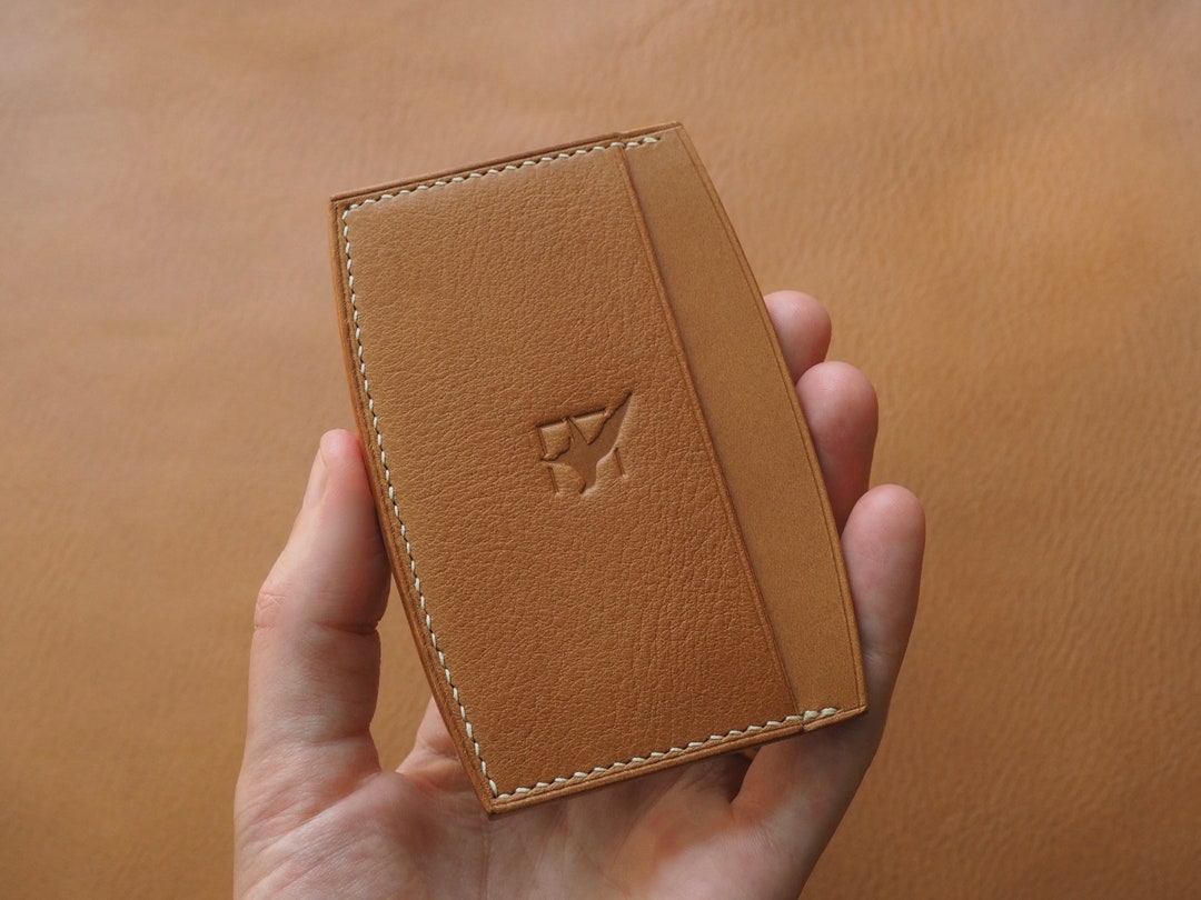 Minimalist Curved Card Holder, Leather Wallet, Purse, Leather Card ...