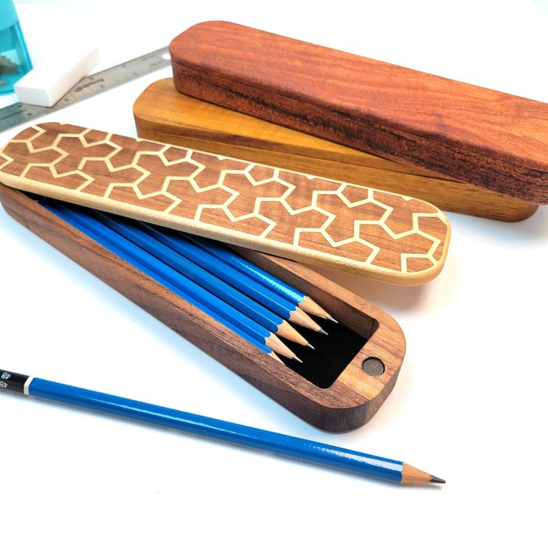 Wood Pencil Box - Etsy
