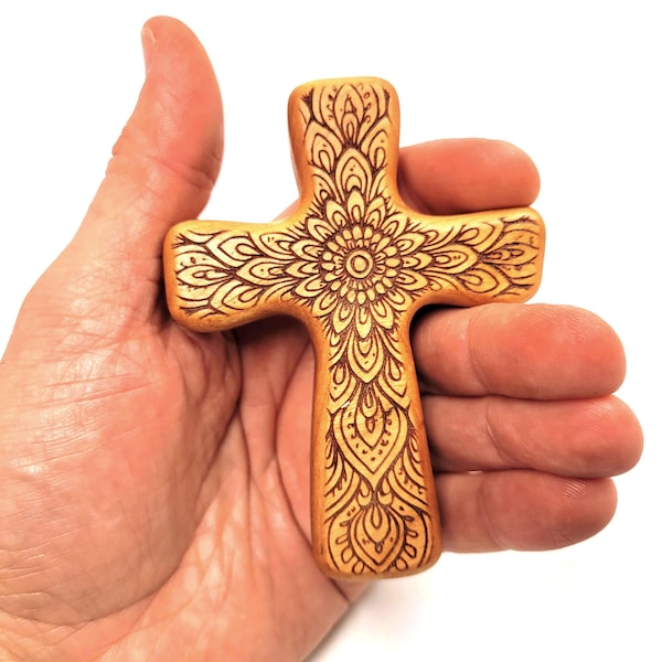 Hand Held Prayer Cross - Etsy