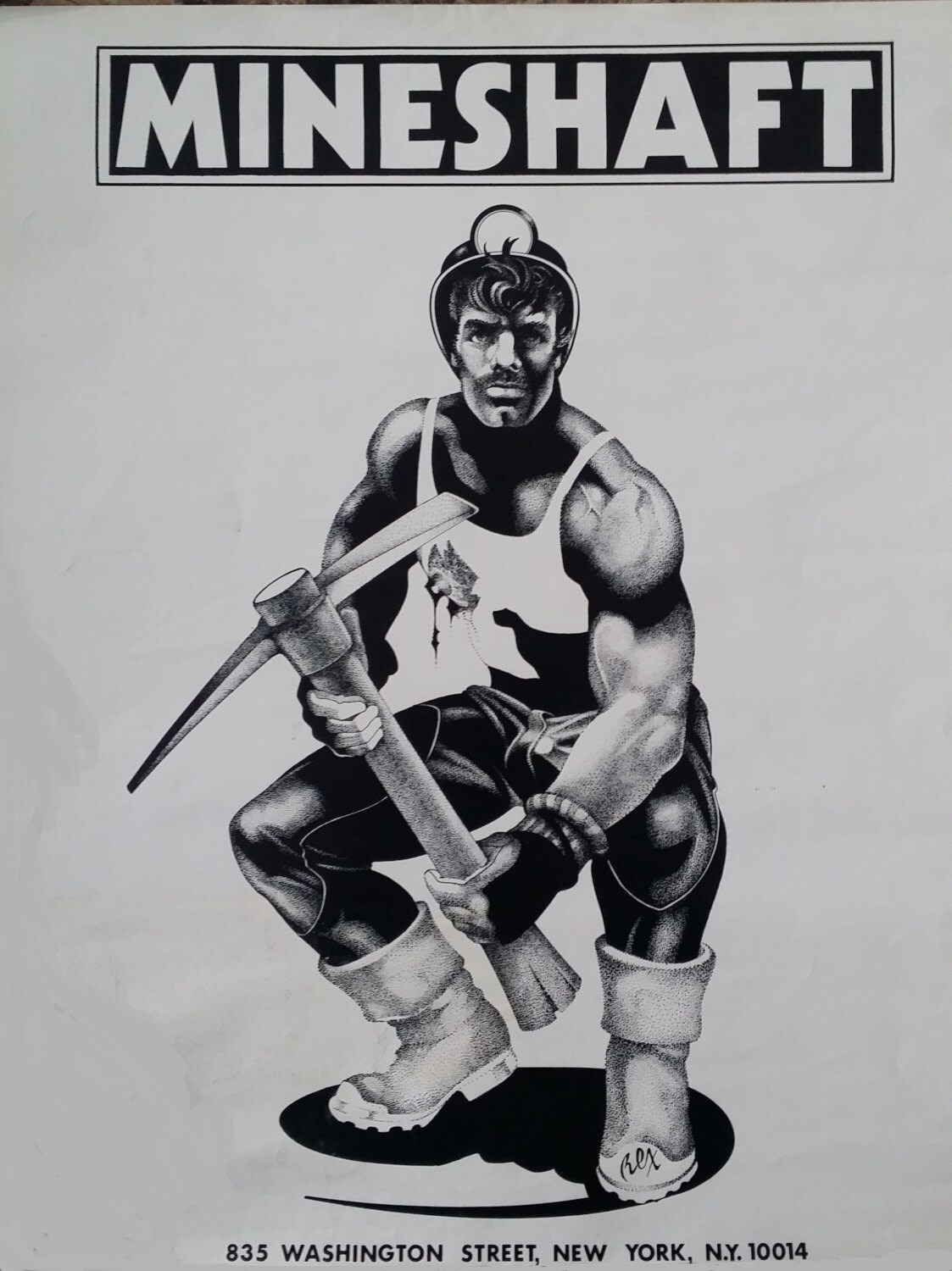 poster gay interest Rex artist gay bar Mineshaft NYC | Etsy