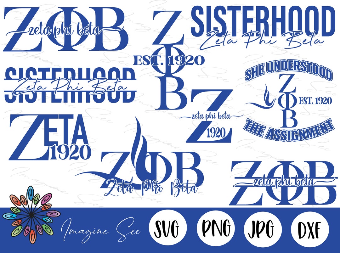 ZPB Svg, Zeta Phi Beta Sorority Svg, Greek Letters PNG, Greek Svg ...
