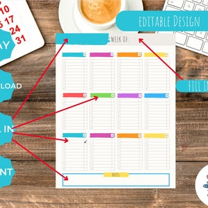 Printable or Editable Checklist, Editable to Do List , Shopping List ...