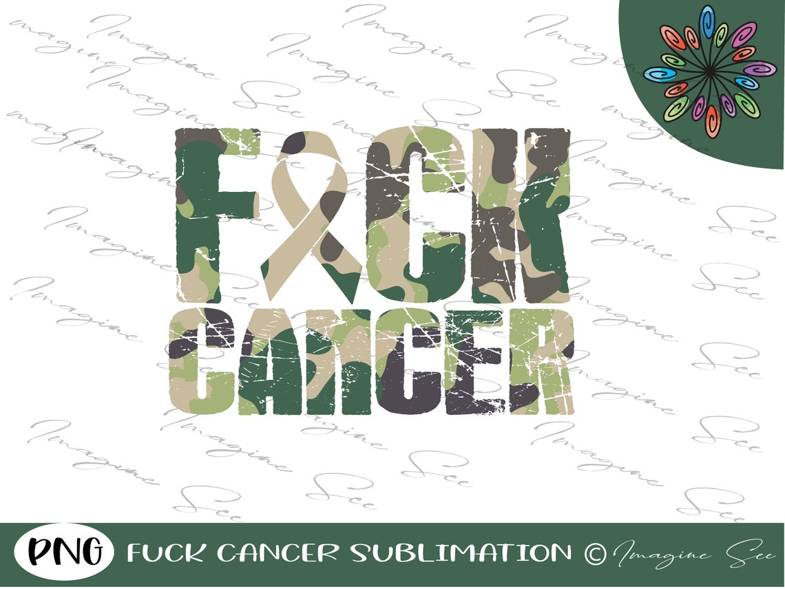 Cancer Ribbon Png Distressed Cancer Png Camouflage Svg - Etsy