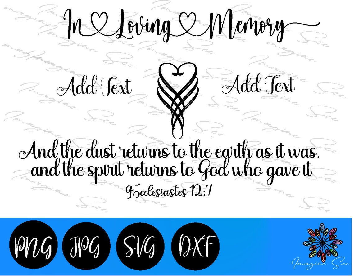 In Memory of Svg in Memory of Sign in Memory Decal Memorial - Etsy