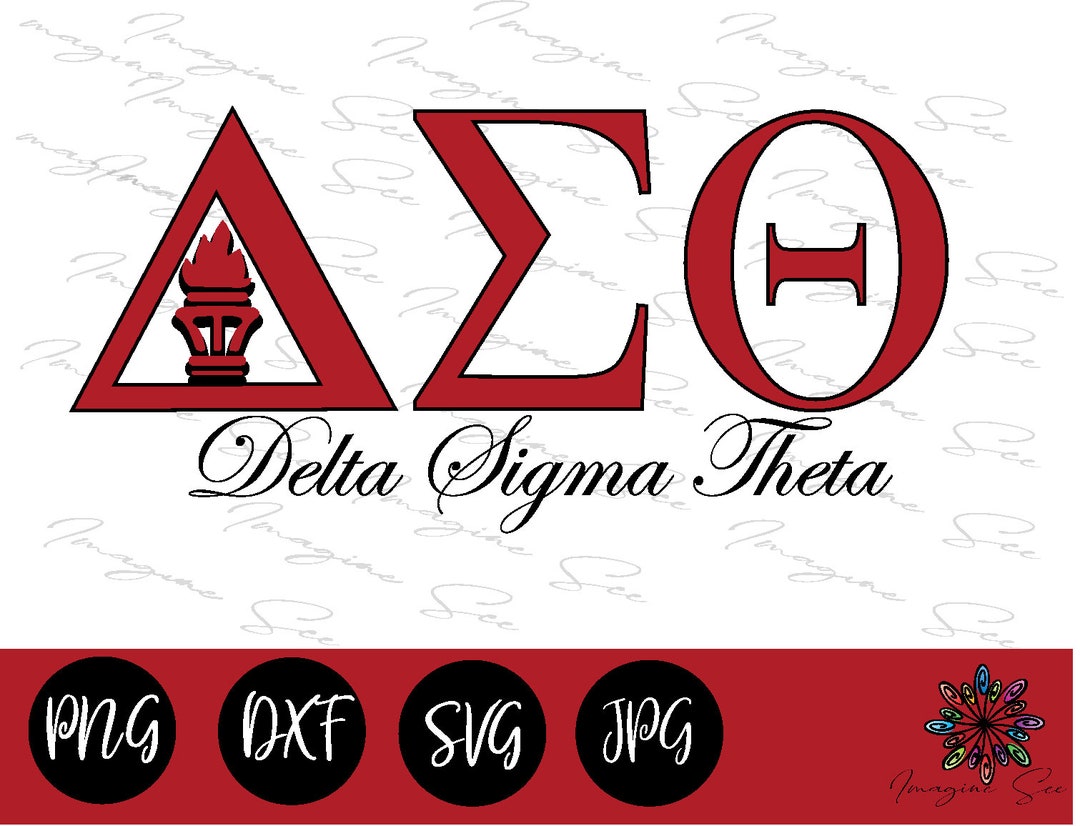 Delta Sigma Theta Sorority SVG: Greek Letters (digital Download) - Etsy