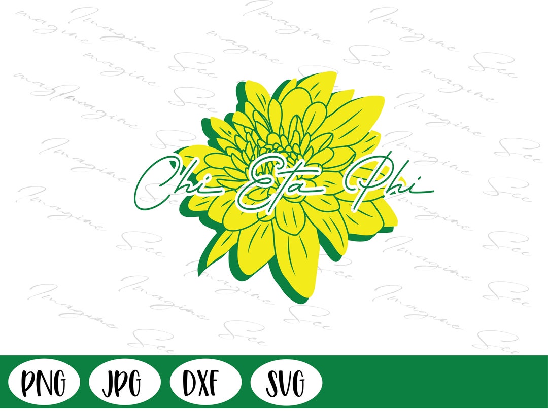 CEP Svg, Chi Eta Phi Chrysanthemum Sorority Svg, Large Greek Letters ...