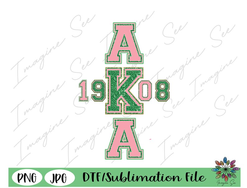 AKA Sorority Greek Letters, Sublimation Design (PNG, JPG) - Etsy