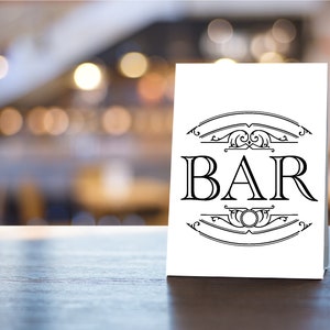 Wedding Bar Sign Art, Classic Bar Design (svg, Png, Eps, Dxf) - Etsy