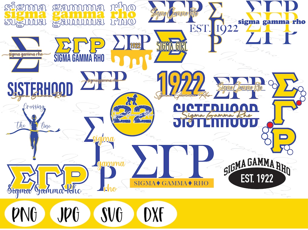 Sigma Gamma Rho SVG Bundle: SGR Greek Letters (digital Download) - Etsy