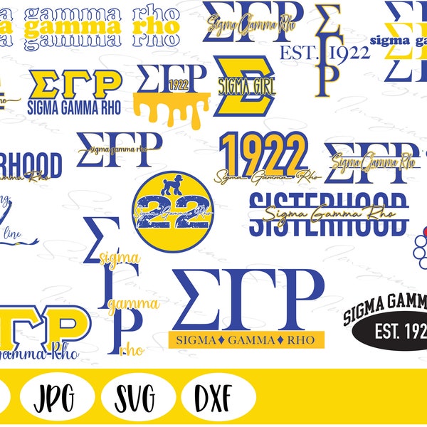Sigma Gamma Rho Svg - Etsy