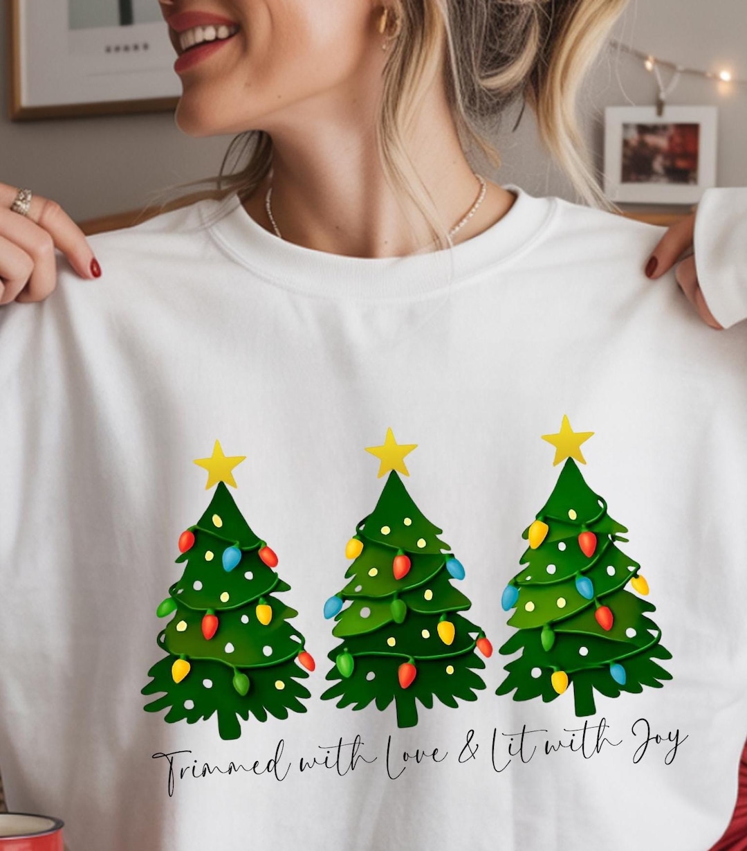 Minimalist Christmas Tree PNG: Modern Holiday T-shirt Design (digital ...