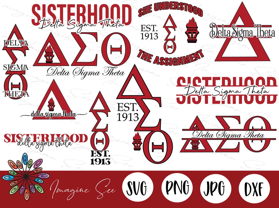Delta Sigma Theta SVG Bundle: Sorority Greek Letters (digital Download ...