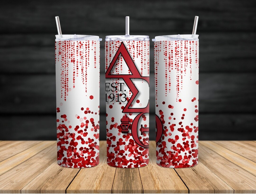 20 Oz Skinny Tumbler Straight, Delta Sigma Theta, DST Cup Wrap, DST ...