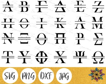 GREEK ALPHABET SVG Sorority Letters Sorority Alphabet - Etsy