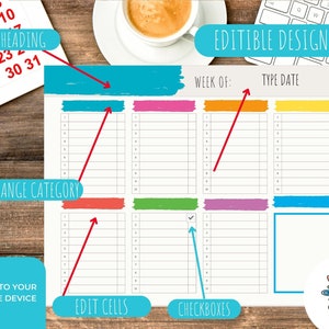 Printable to Do List, Editable Checklist, Editable to Do List ...