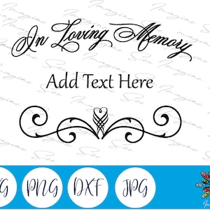 In Memory of Svg, in Memory of Sign, in Memory Decal, Memorial Svg ...