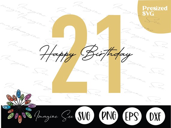 Number 21 Svg 21st Cut File Cricut 21st Birthday Svg 21st | Etsy