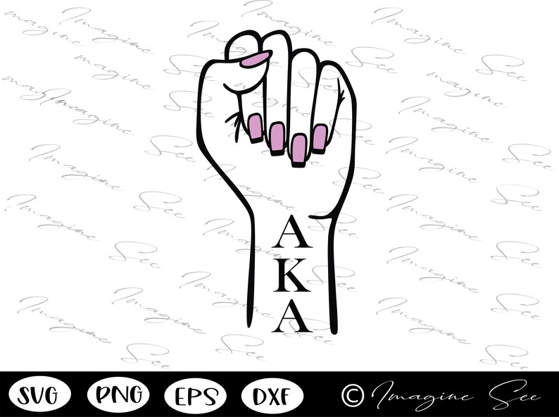 AKA Fist Svg AKA Svg Alpha Kappa Alpha Sorority Svg Greek - Etsy