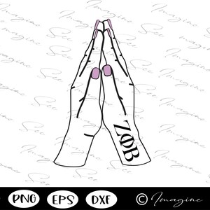 Praying Hands Svg, ZPB Svg, Zeta Phi Beta Sorority Svg, Sisterhood Svg ...